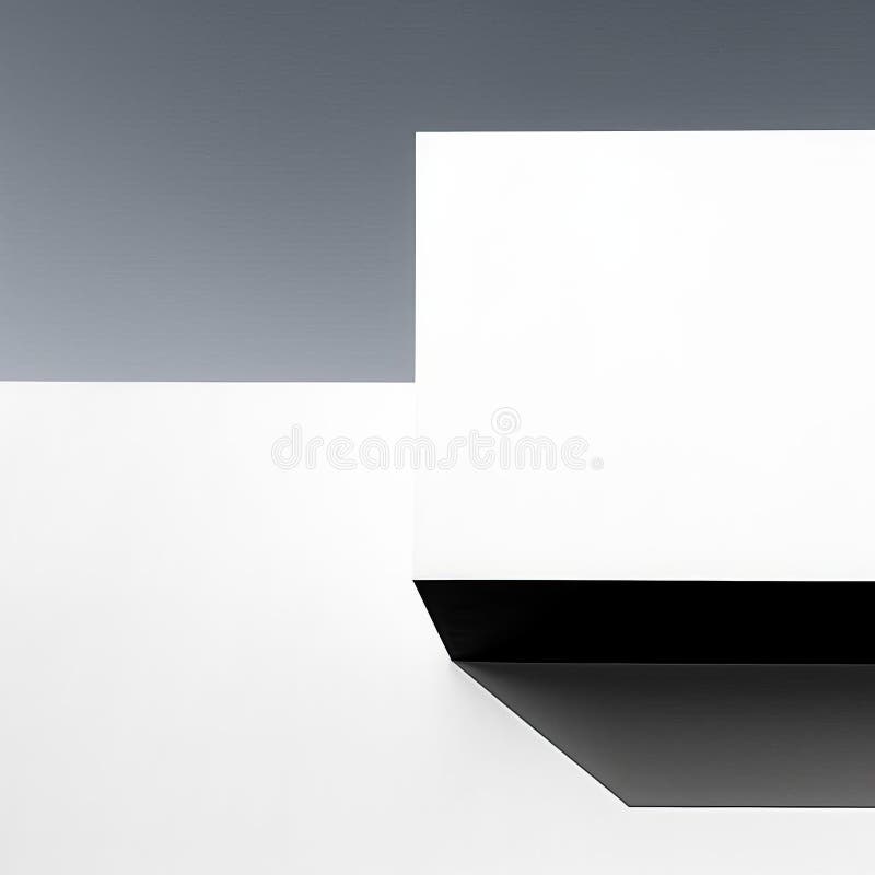 Minimalist Rectangle Composition on White Isolated Background Design ...