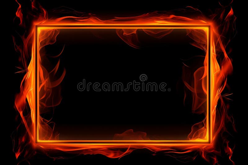 Minimalist Rectangle Fire Frame Simple. Generate Ai Stock Illustration ...