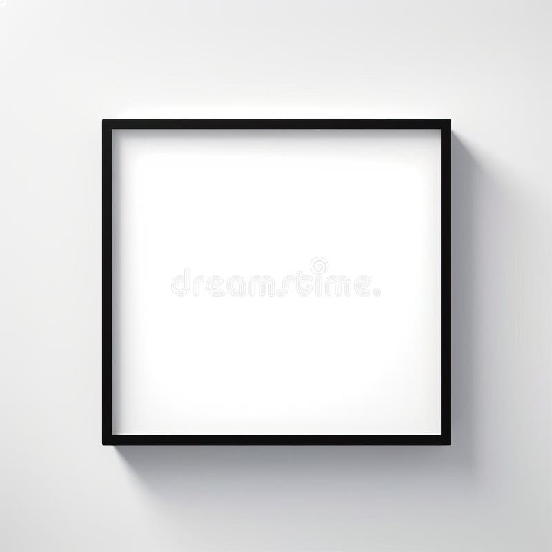 Minimalist Rectangle Frame on White Isolated Background Design Stock ...