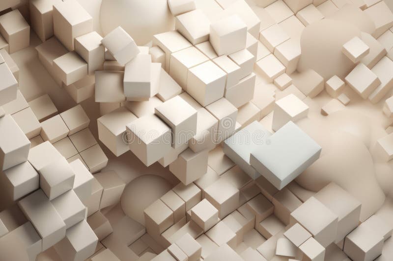 Neutral Rectangle Pattern Background Stock Illustration - Illustration ...