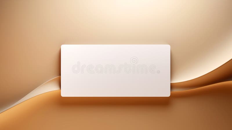 Minimalist Rectangular Banner on Abstract Gold and Beige Waves Stock ...