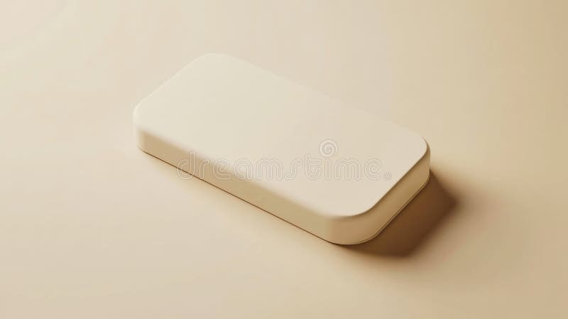 Minimalist Rectangular Beige Packaging Box Mockup Side View Background ...