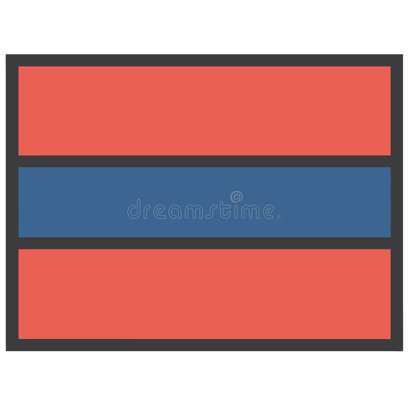 Minimalist Rectangular Blue and Red Striped Vector Design for Prints or ...