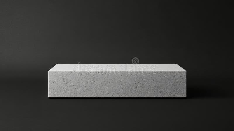 Minimalist Rectangular Box Presented in Neutral Grey Against a Deep ...