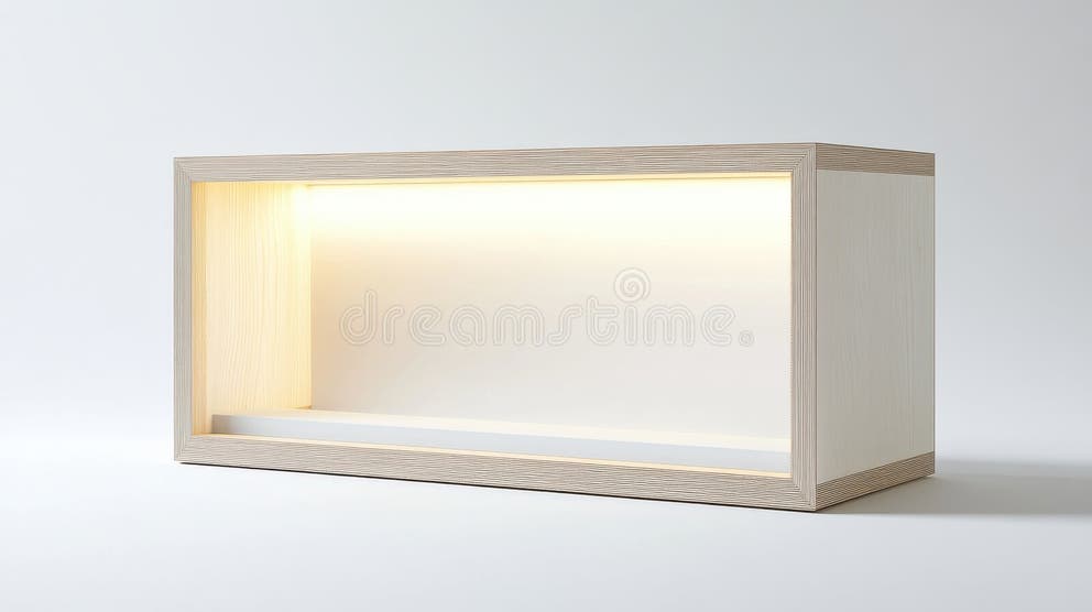 Minimalist Rectangular Display Case with Soft Interior Lighting for ...