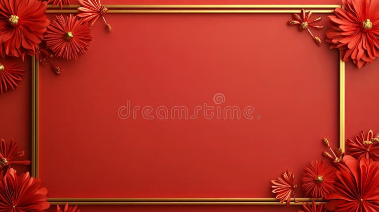 A Minimalist Rectangular Frame with Firecracker Designs Along the Stock ...