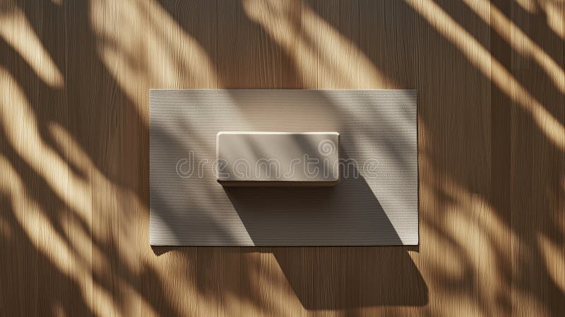 A Minimalist Rectangular Light Switch is Mounted on a Wooden Wall Stock ...