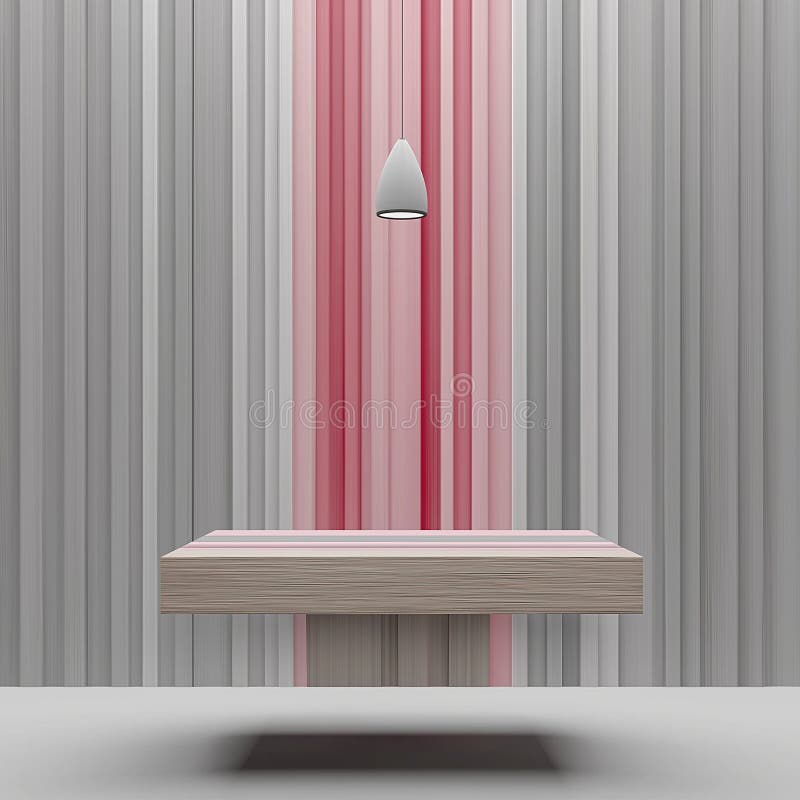 Minimalist Rectangular Product Showcase Platform in Light Wood with ...