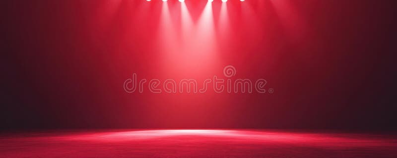 Minimalist Red Background with Spotlight Effect Creating Solid Color ...