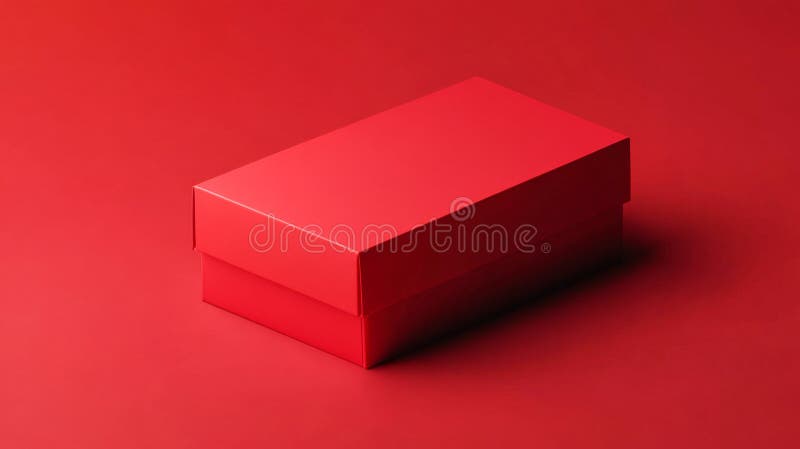 Minimalist Red Box Packaging Mockup Showcasing Elegant Design and Soft ...