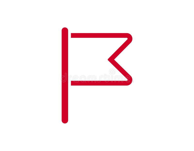 Red Flag Icon for Alerts and Notifications Stock Vector - Illustration ...