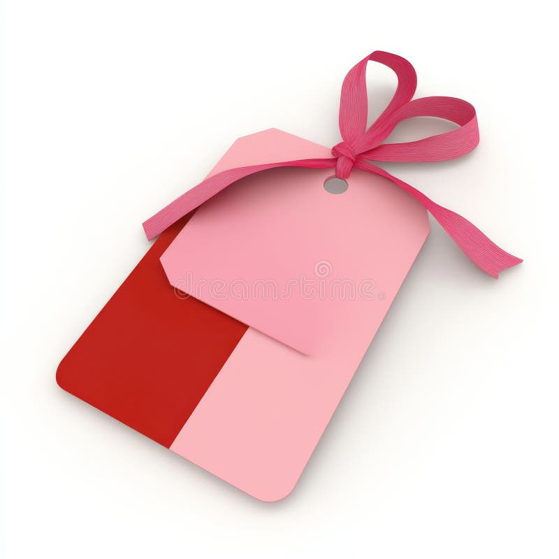 Minimalist Red and Pink Tag Designed in a Flat Style with a Looping ...