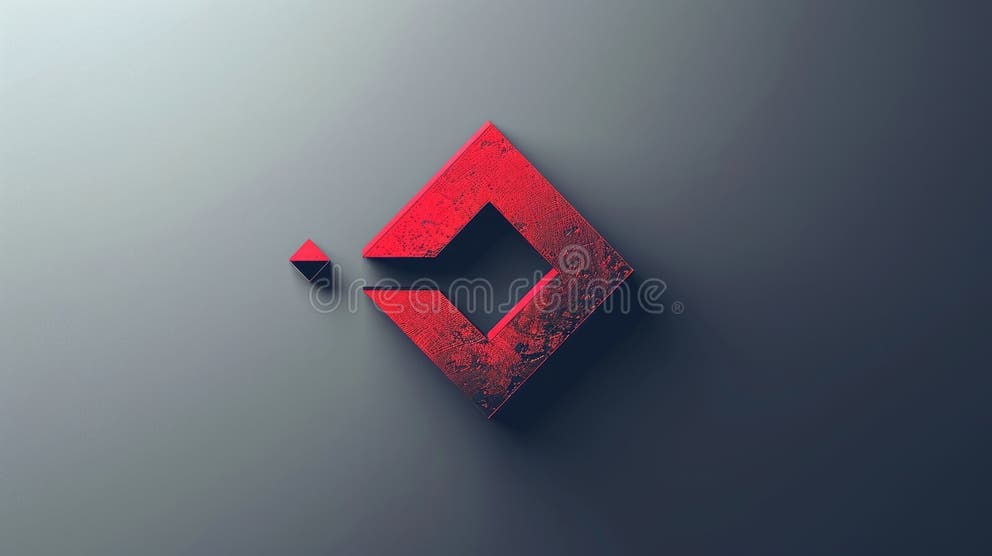 Minimalist Red Stock Ticker Arrow Pointing Steeply Down Against Grey ...