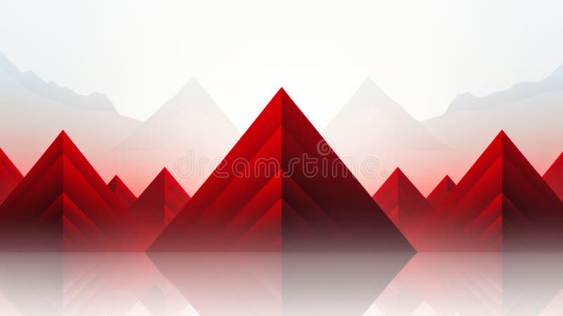 Minimalist Red on White - Clean Flat Design Stock Illustration ...