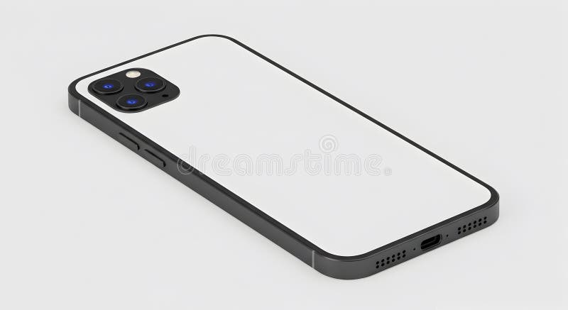 Minimalist Rendering of a Smartphone with Advanced Camera System and ...