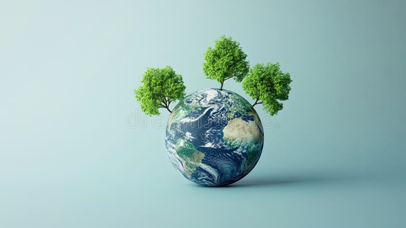 Minimalist Representation Earth Trees Sprouting Stock Photos - Free ...