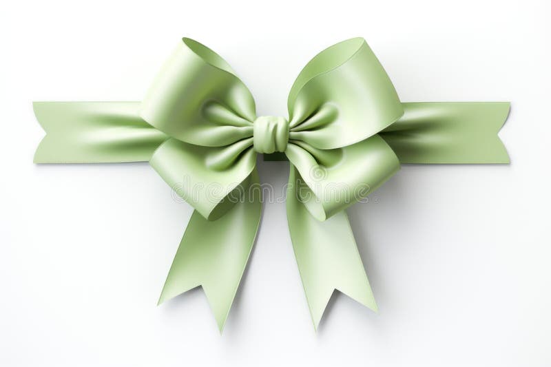 A Minimalist Representation of a Green Sheen Ribbon. Generative AI ...