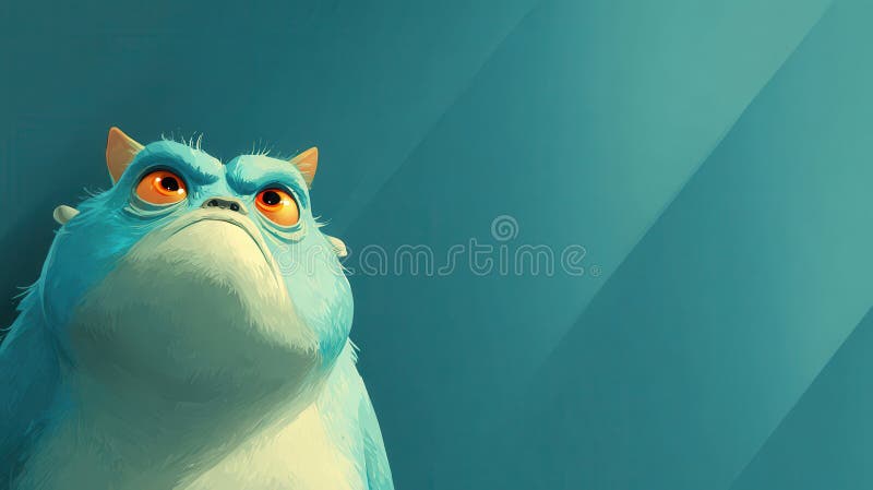 Minimalist Representation of an Ogre in Simplified Style with Bold ...