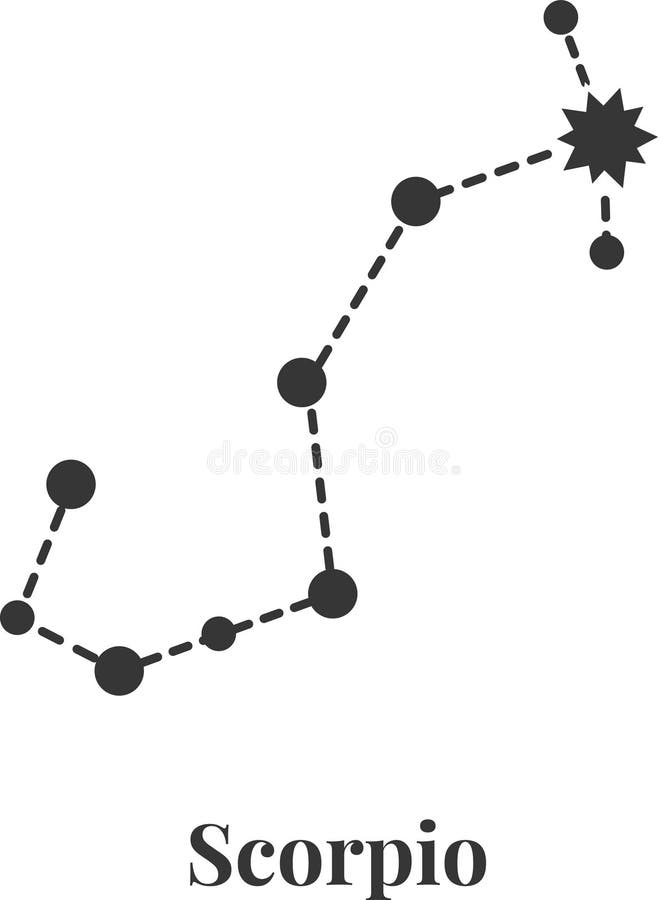 Minimalist Representation of the Scorpio Constellation, Showing Its ...