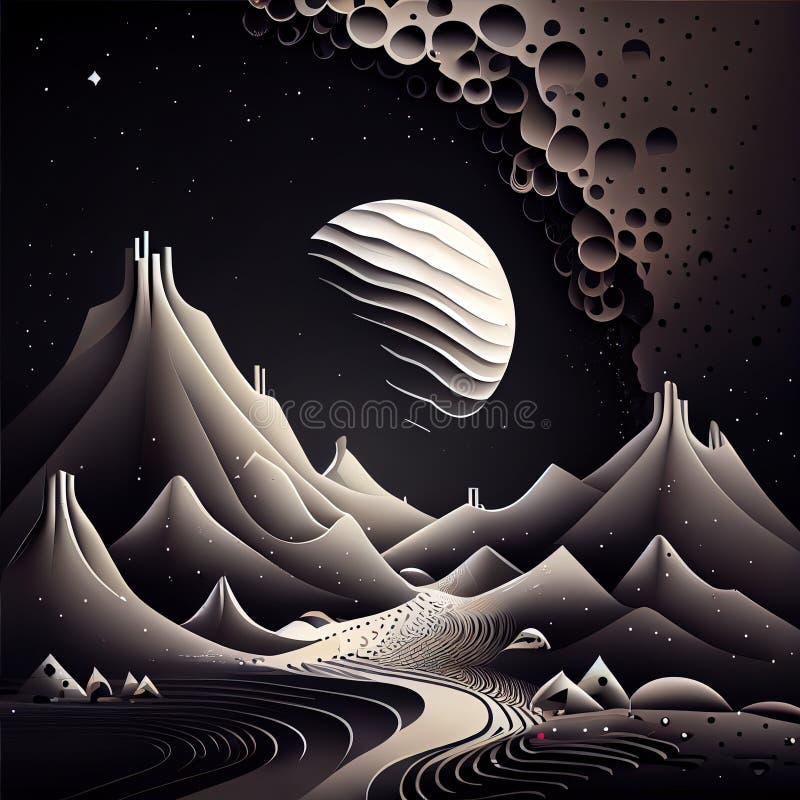 Retro Moonscape Stock Illustrations – 250 Retro Moonscape Stock ...