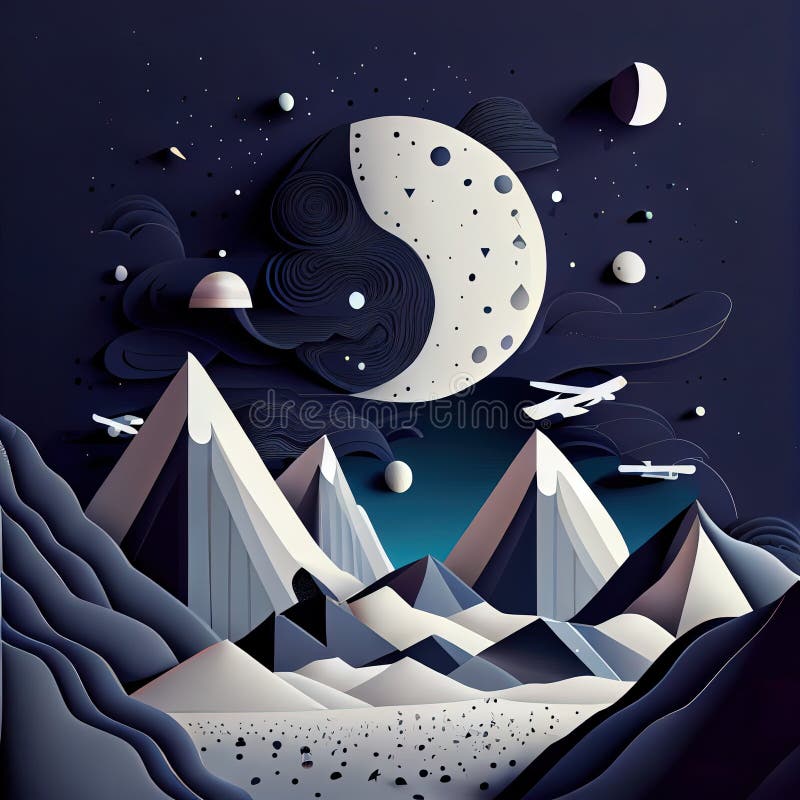 Retro Moonscape Stock Illustrations – 250 Retro Moonscape Stock ...