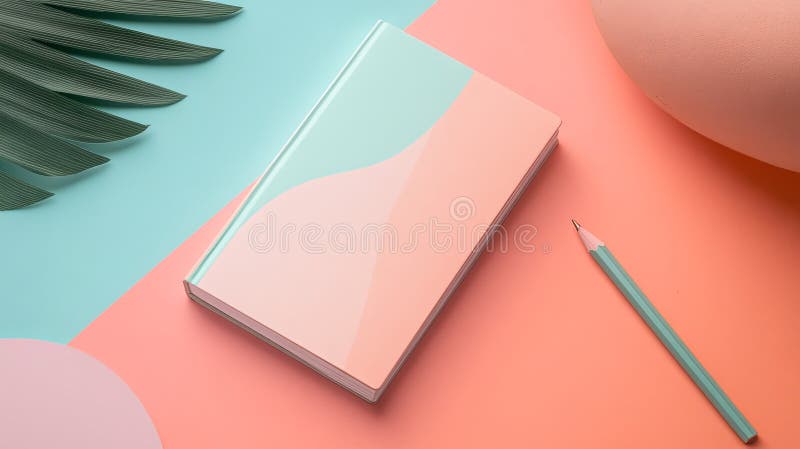 A Minimalist Reusable Notebook Styled with Subtle Patterns on a Pastel ...