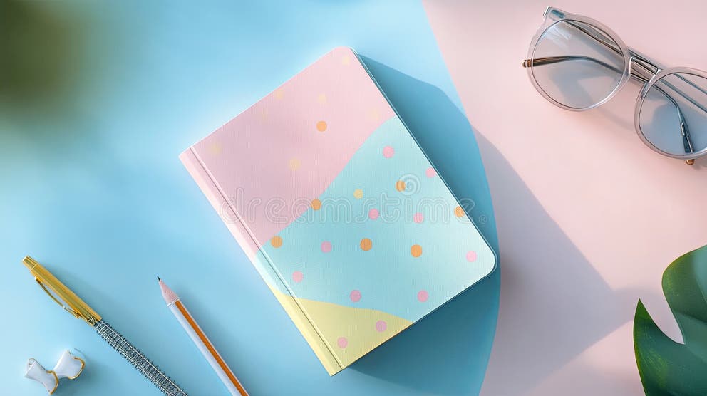 A Minimalist Reusable Notebook Styled with Subtle Patterns on a Pastel ...
