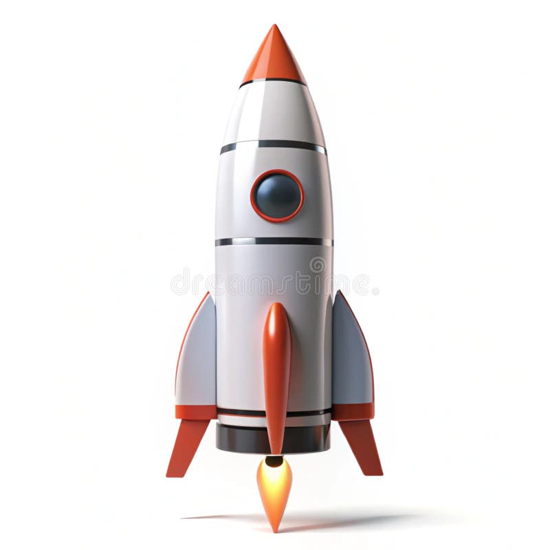 Minimalist Rocket with Clean Lines Stock Illustration - Illustration of ...