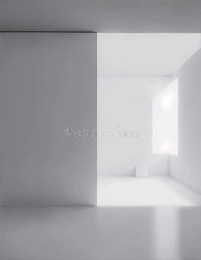 Minimalist Room Interior Design with a Quiet Room Concept Illustration ...