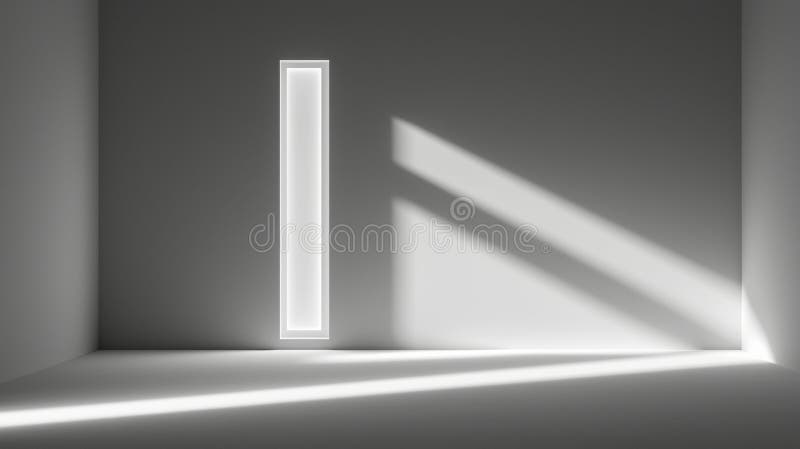 A Minimalist Room with a Single Light Source. Stock Photo - Image of ...