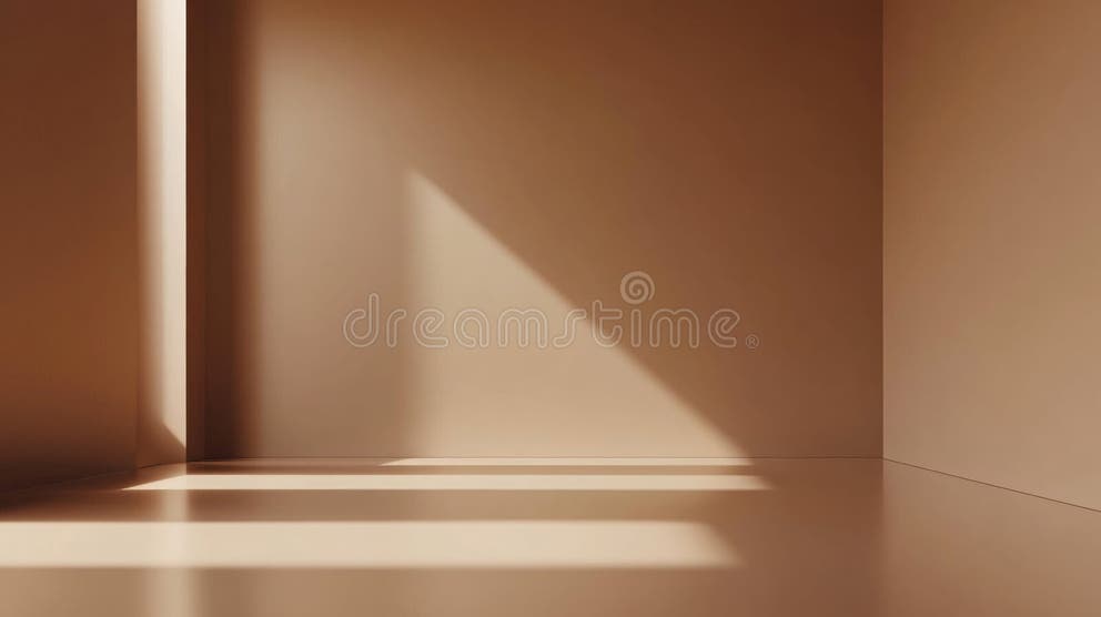 Minimalist Room with Sunlight Streaming through, Empty Corner with ...