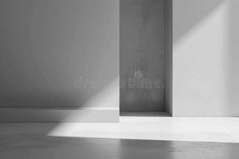 A Minimalist Room with a White Color Scheme and Empty Space, Construct ...