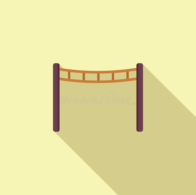Minimalist Rope Bridge Icon Representing Overcoming Obstacles Stock ...