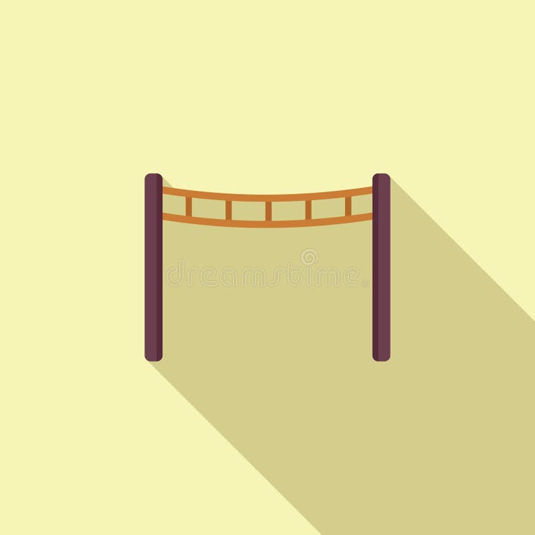 Minimalist Rope Bridge Icon Representing Overcoming Obstacles Stock ...