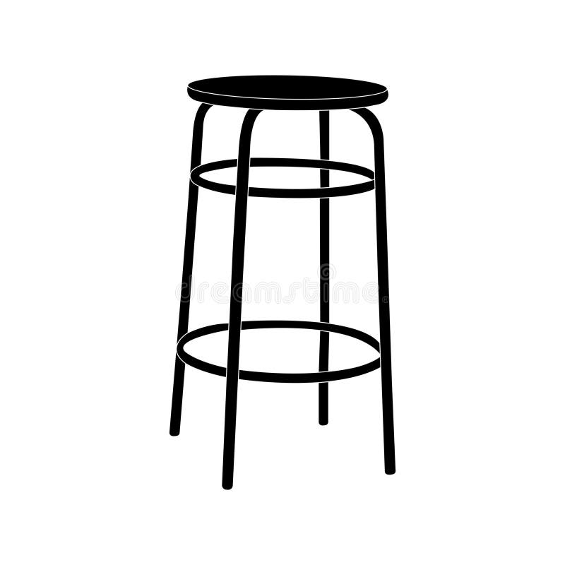 Minimalist Round Chair Icon Stock Vector - Illustration of seating ...