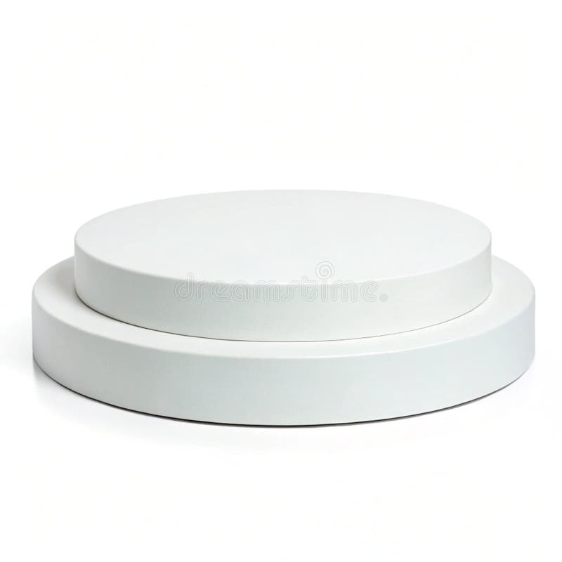 Minimalist Round Podium Isolated on Transparent Background Stock ...