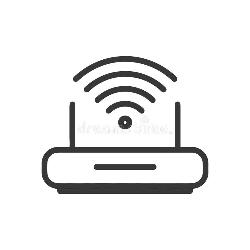 Modern Wireless Router Icon, High-Speed Internet Connection Symbol ...