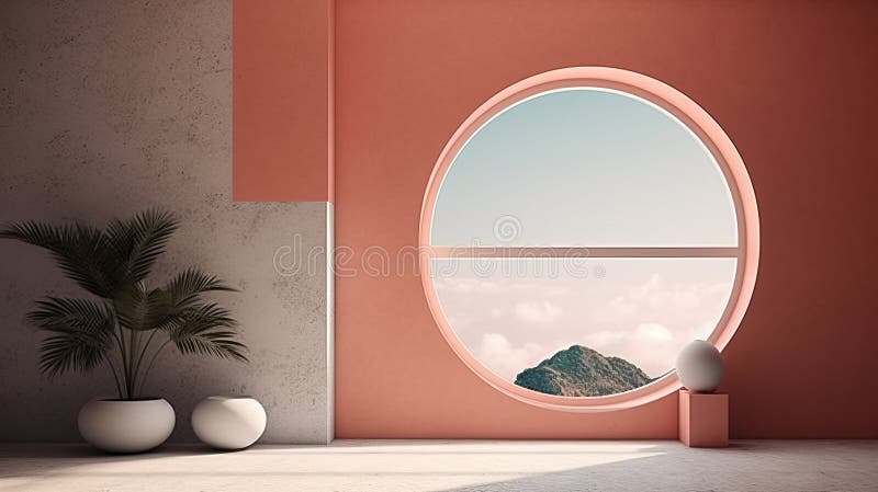 Minimalist 1980s Window Design Stock Illustration - Illustration of ...
