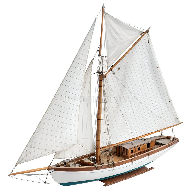 Minimalist Sailboat Ship Design Isolated on White Stock Illustration ...