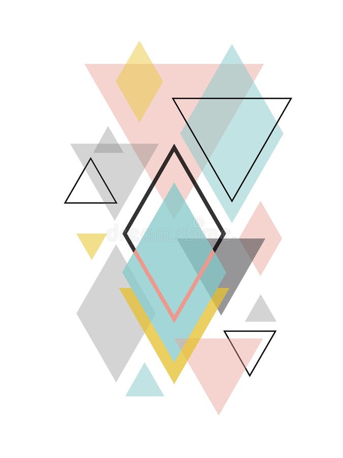 Minimalist Scandinavian Abstract Geometric Art Stock Vector ...