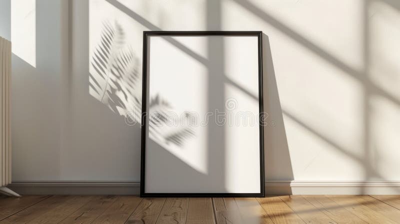 Empty Frame with Plant Shadows, Generative AI Stock Illustration ...