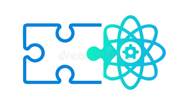 Minimalist Science Puzzle Outline Icon, Vector Design Generative AI ...