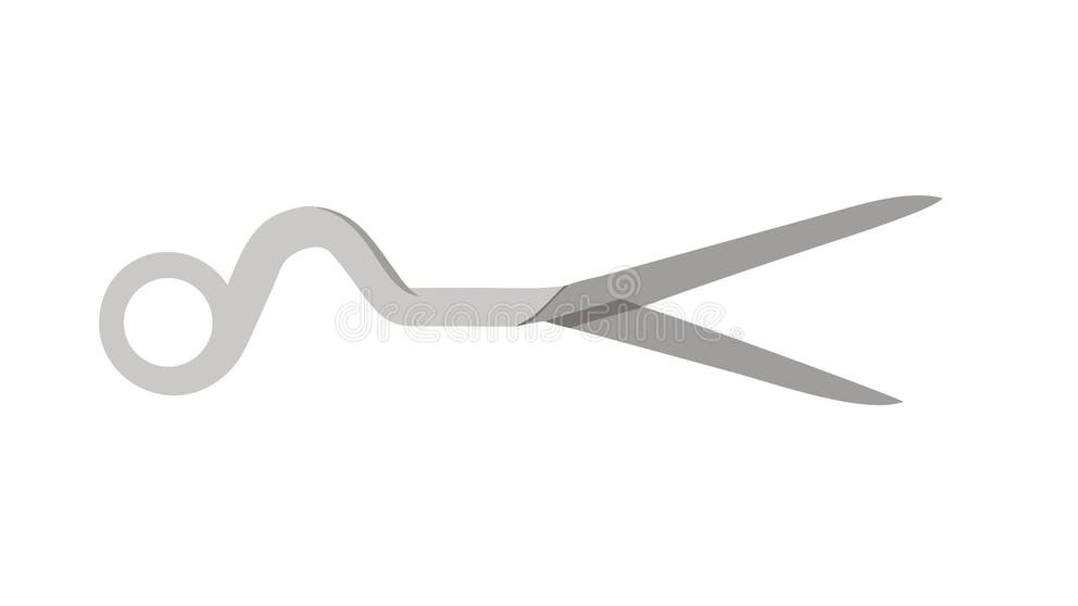 Minimalist Scissors Icon: Simple Cutting Tool Outline, Vector Design ...