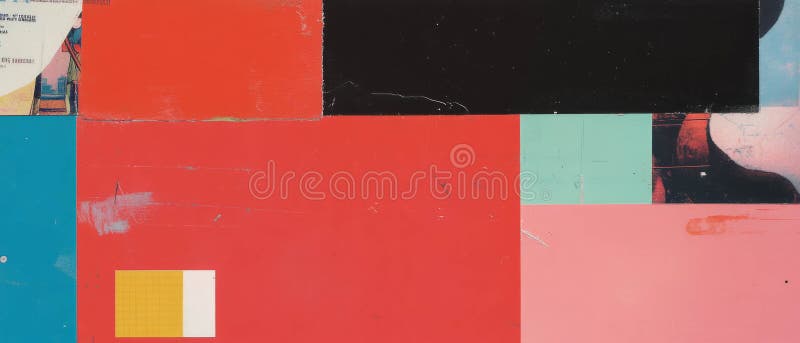 Minimalist Scrapbook Collage Featuring Geometric Shapes and Solid ...