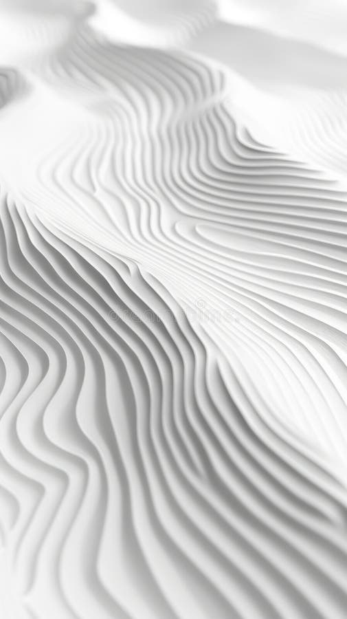 A Minimalist, Sculptural Landscape Composed of Fluid, Organic White ...