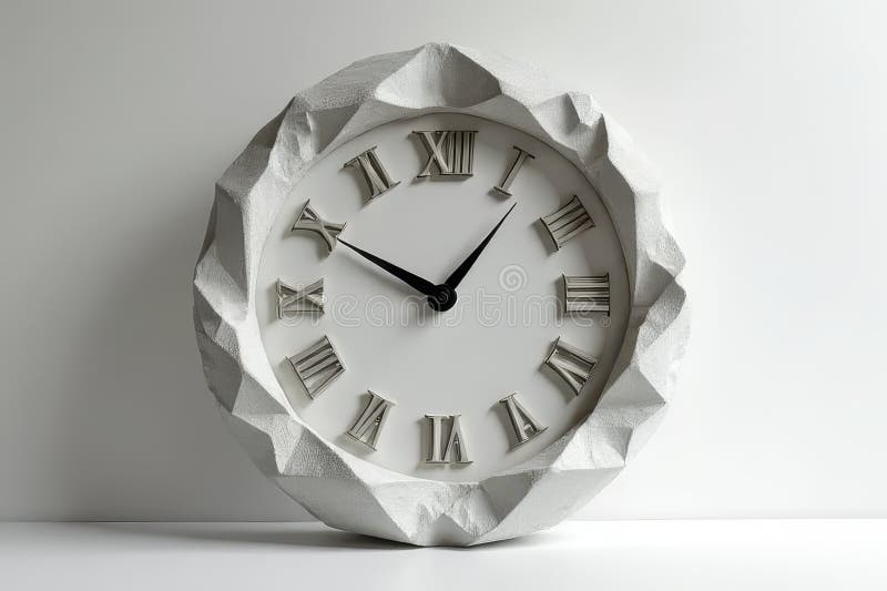 Minimalist Sculpture Clock stock illustration. Illustration of design ...