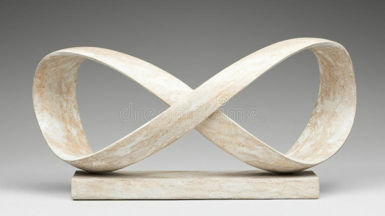A Minimalist Sculpture of Two Intertwined Circles, Made of a Light ...
