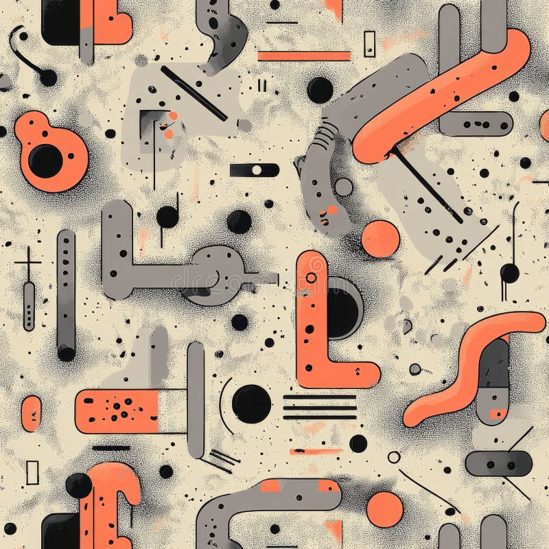 Minimalist Seamless Pattern Trend Featuring an Abstract Creative Hand ...