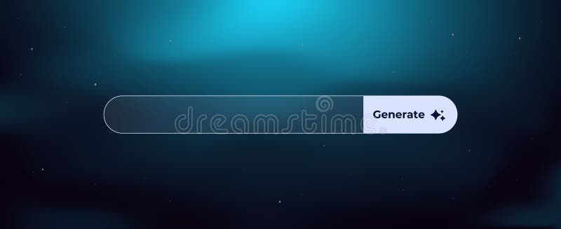 Minimalist Search Bar Design with Generate Button Icon on Dark Blue ...