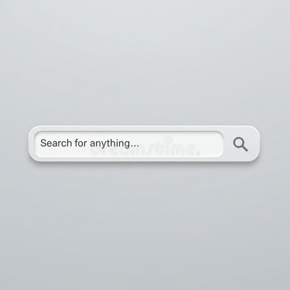 A Minimalist Search Bar Interface Set Against a Light Gray Background ...